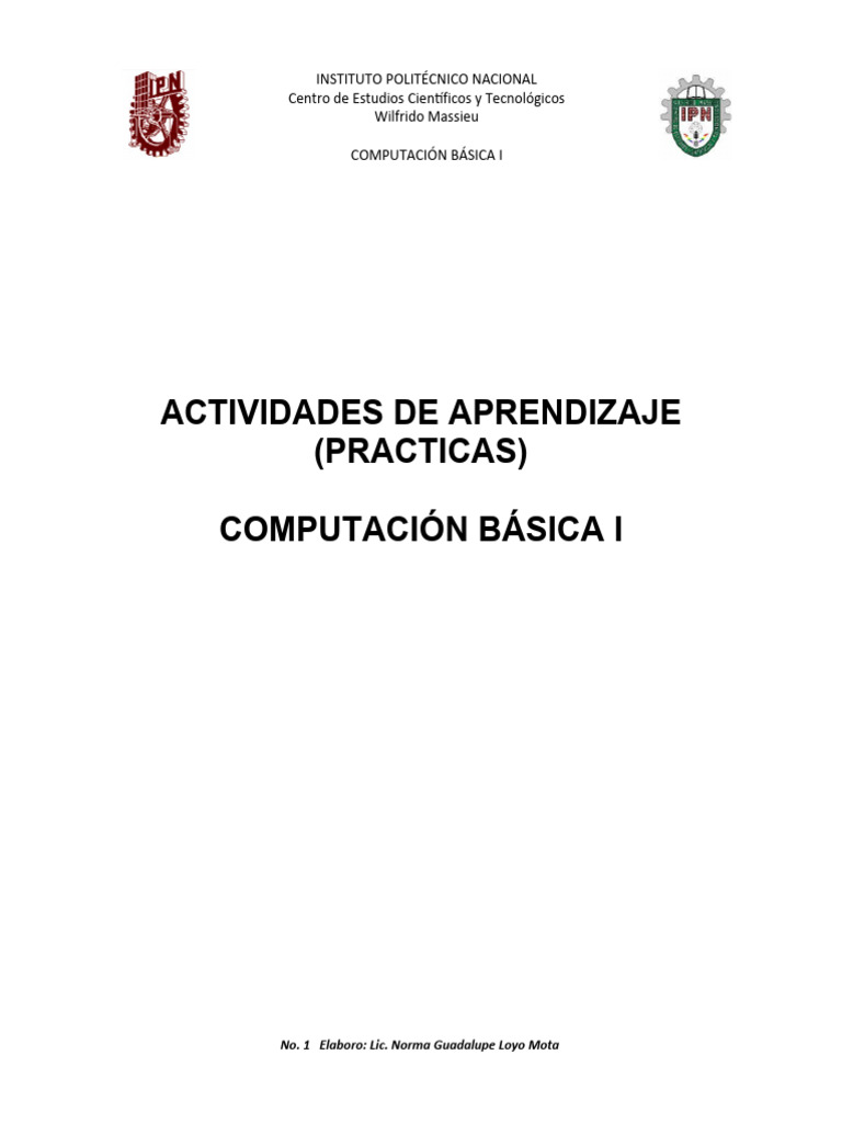Computacion Basica 1 Pdf Rosa Microcomputadoras