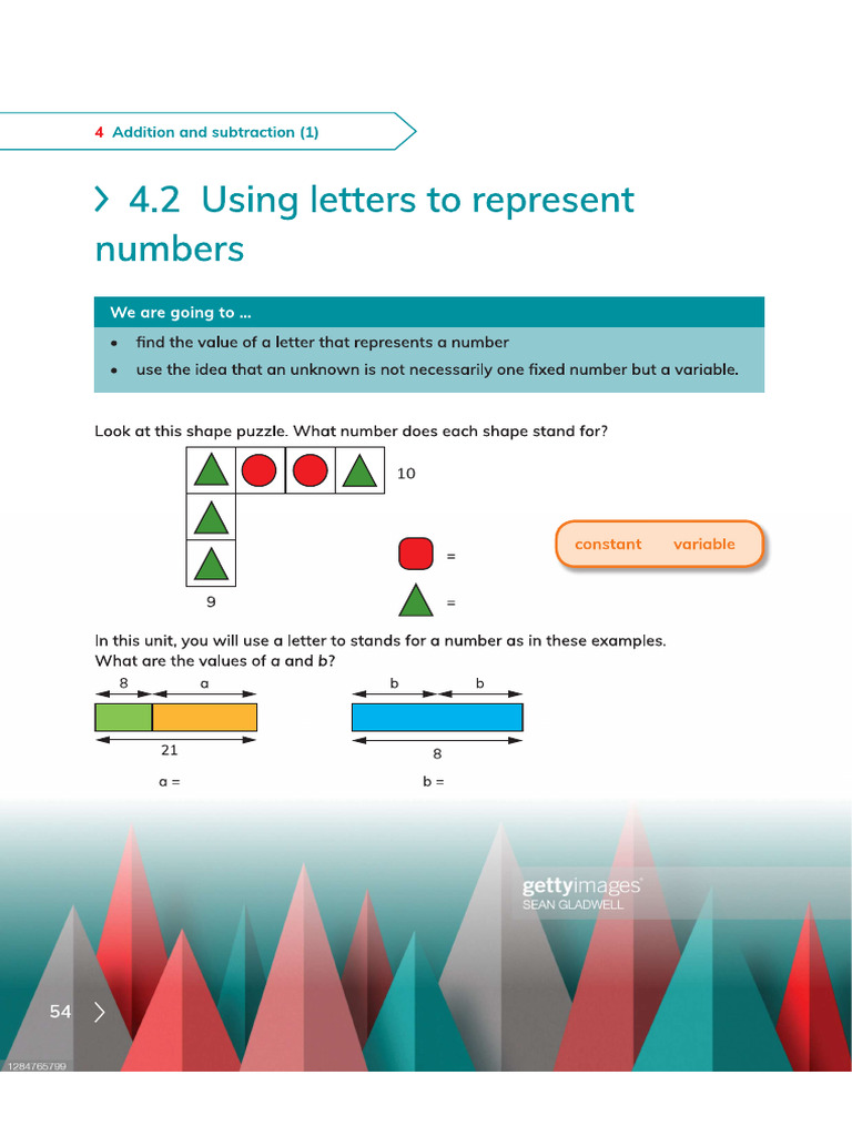 Using Letters To Represent Numbers | PDF