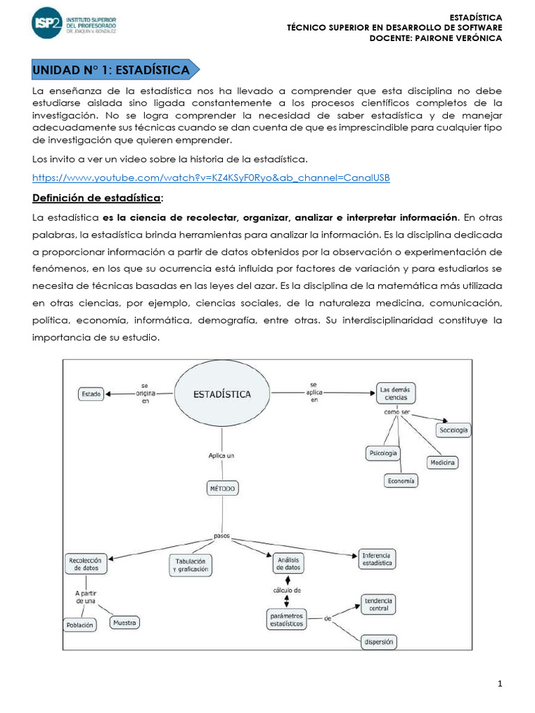 UNIDAD N 1 - Variables Estadisticas - Tabla de Frecuencias | PDF ...