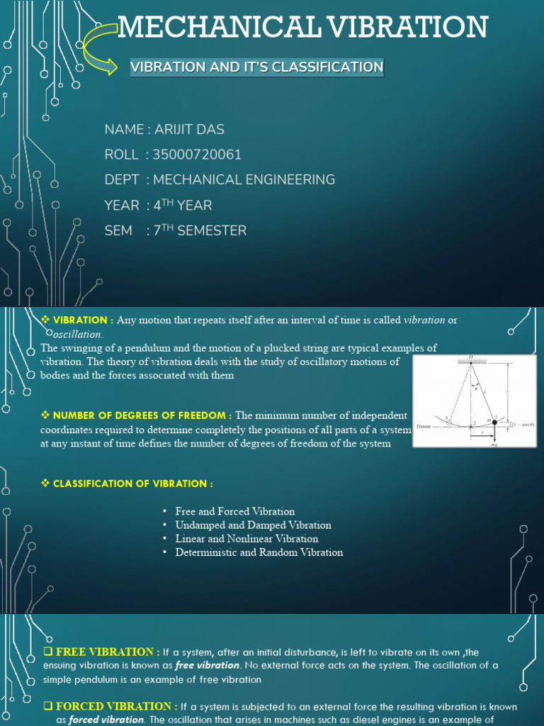 Mechanical Vibration Ca1 | PDF | Damping | Oscillation