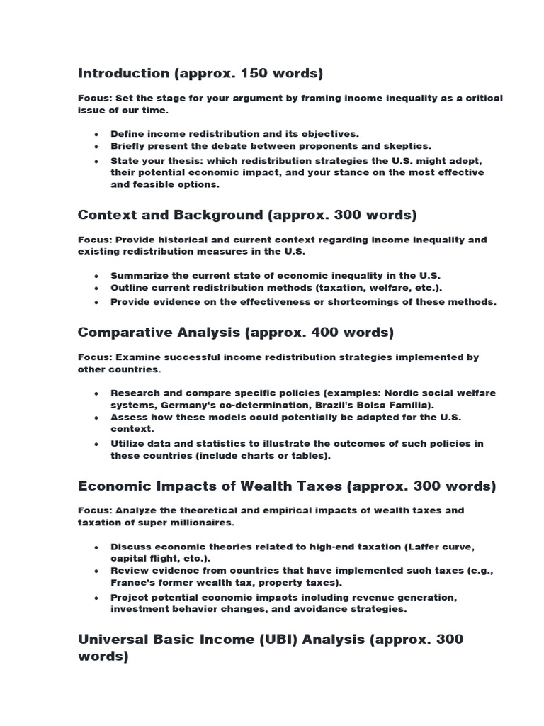 HPEC Essay | PDF | Redistribution Of Income And Wealth | Taxes