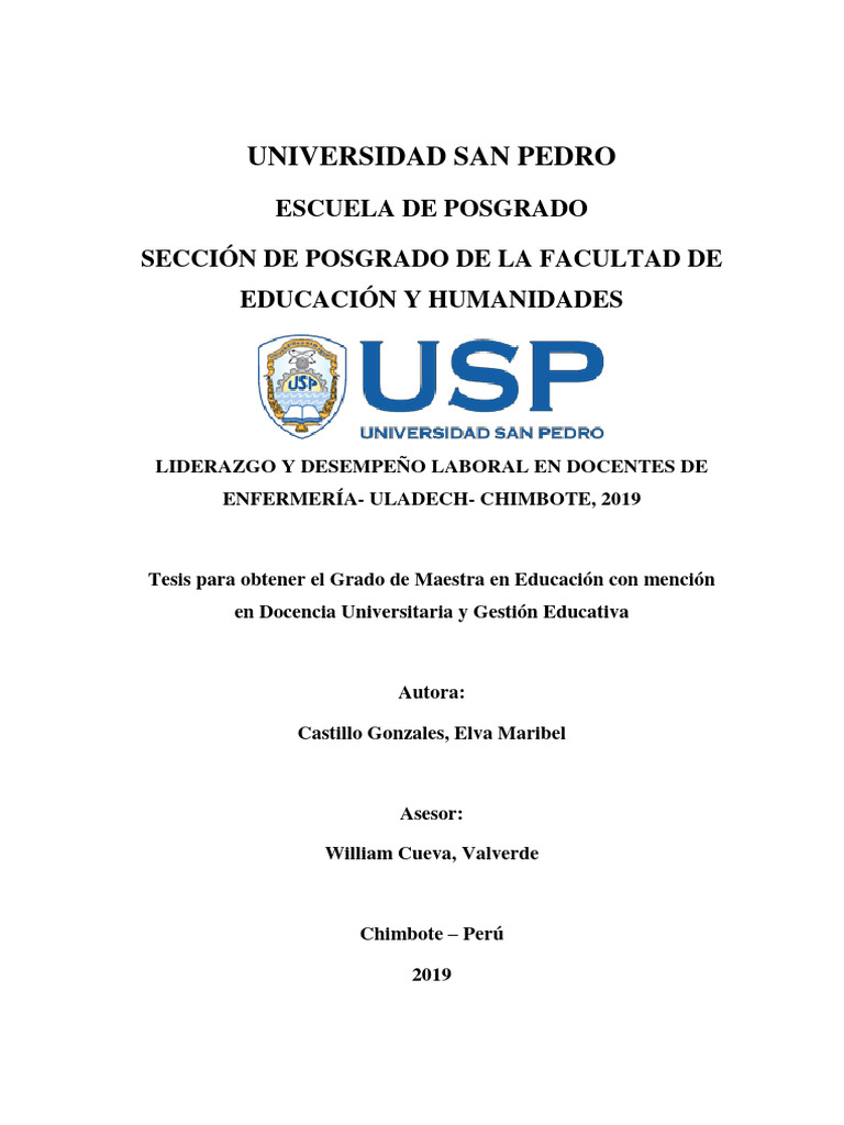 Tesis Elva Castillo | PDF | Liderazgo | Planificación