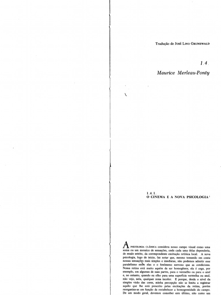 O Cinema e A Nova Psicologia | PDF