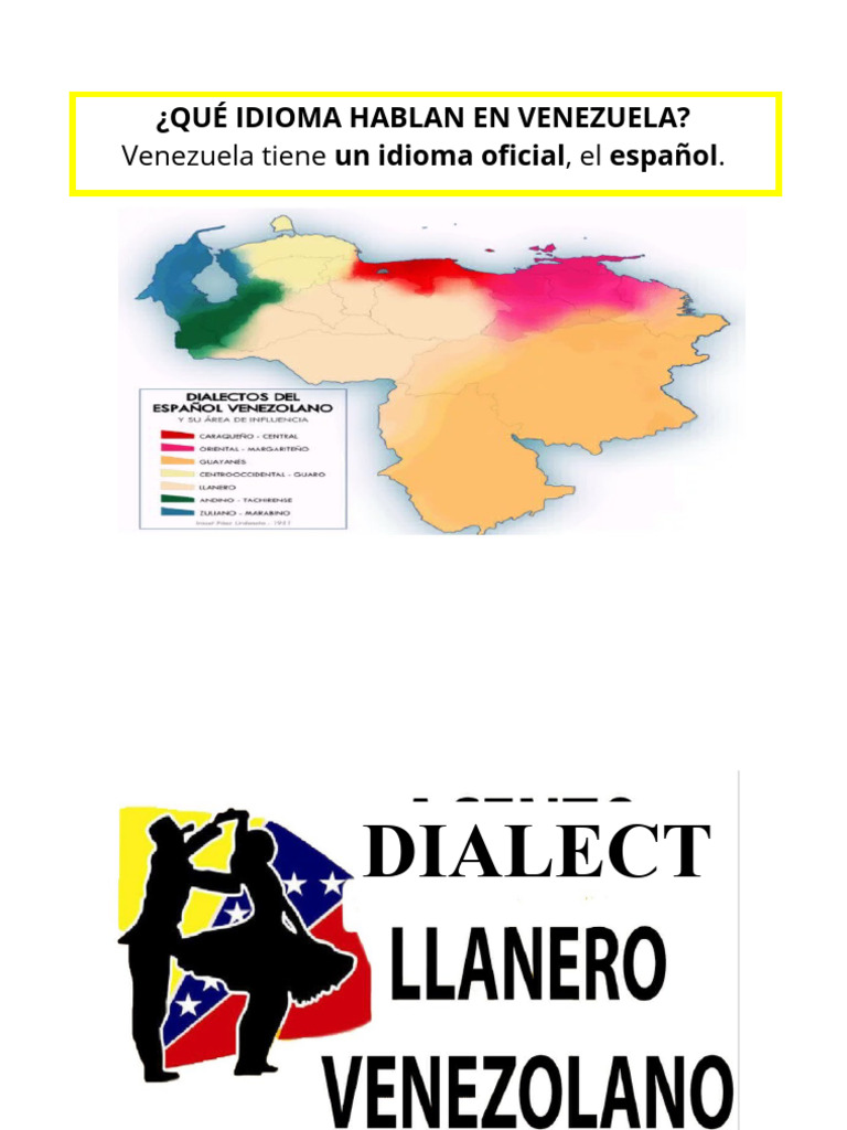 Idioma y Dialecto Venezuela | PDF