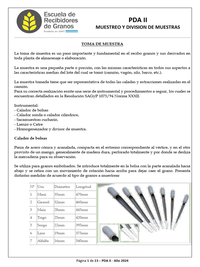PDA II - Apunte Nro 01 - Muestreo y Division de Muestras | PDF ...