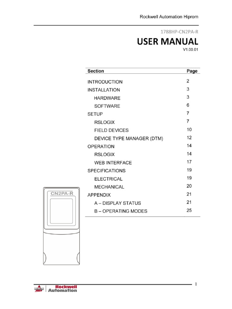 1788-CN2PA-R User Manual - Literature Library | PDF