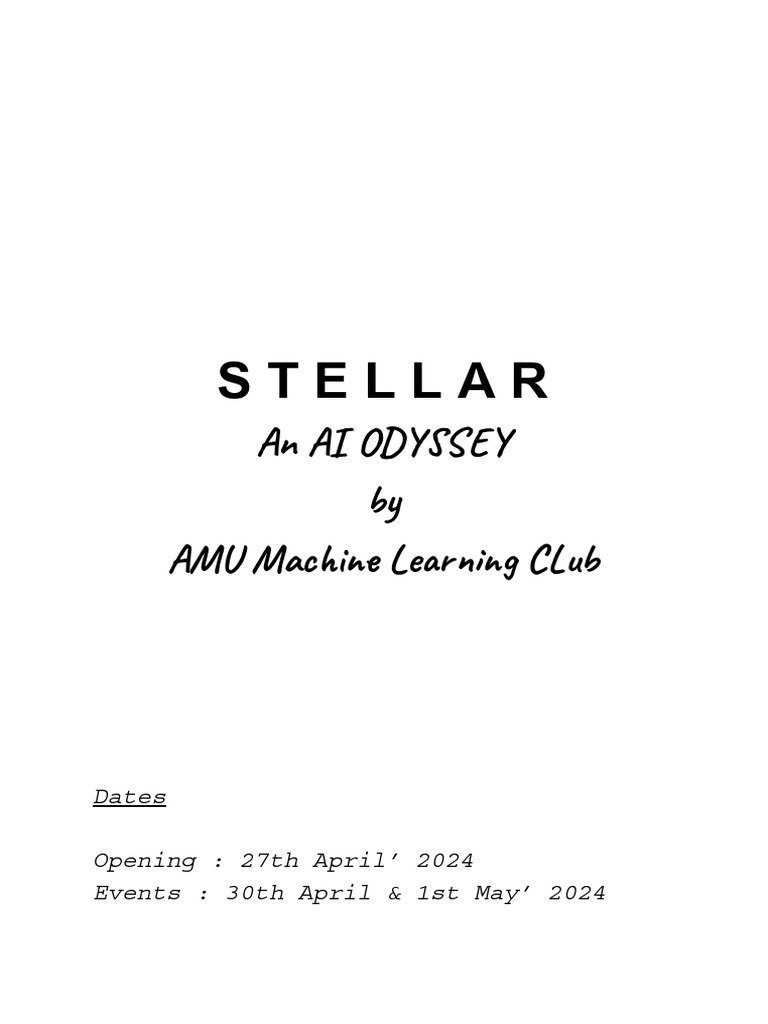 Clubfest 2024: AI Odyssey Events | PDF | Computer Science ...