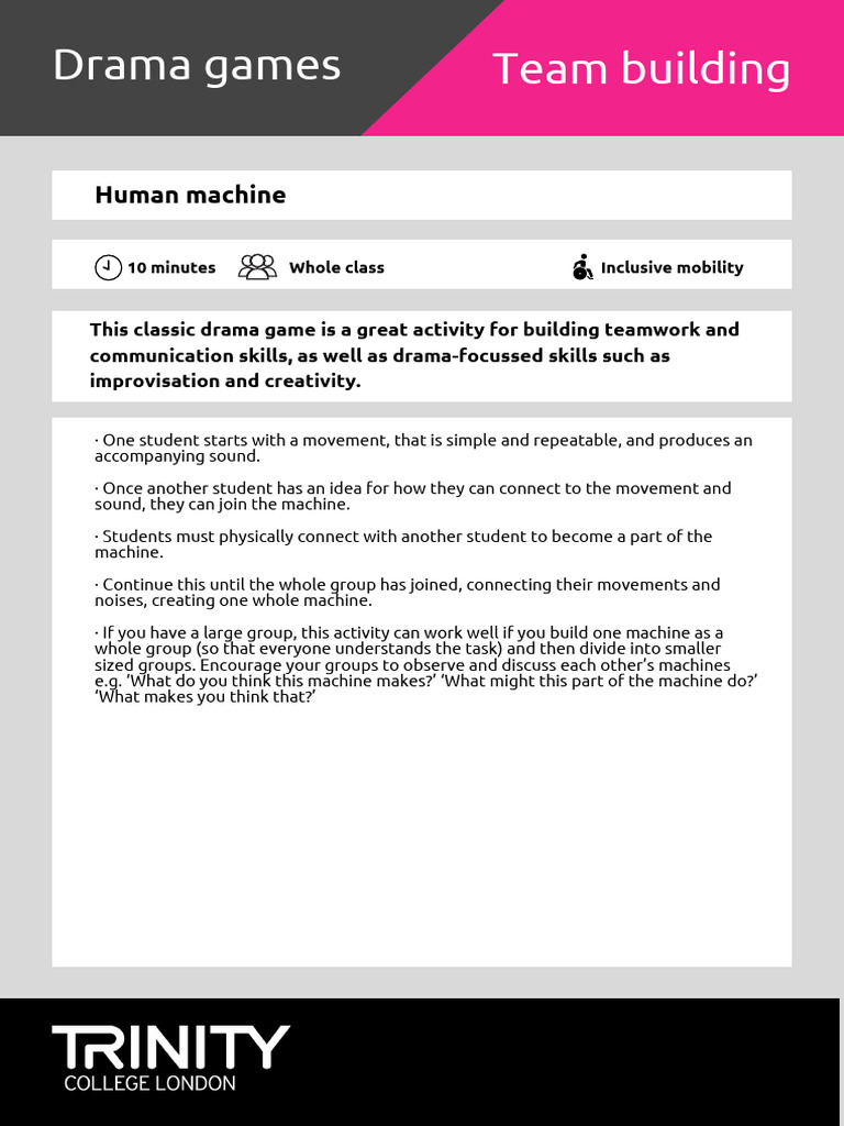 Human Machine Team Building Activity | PDF