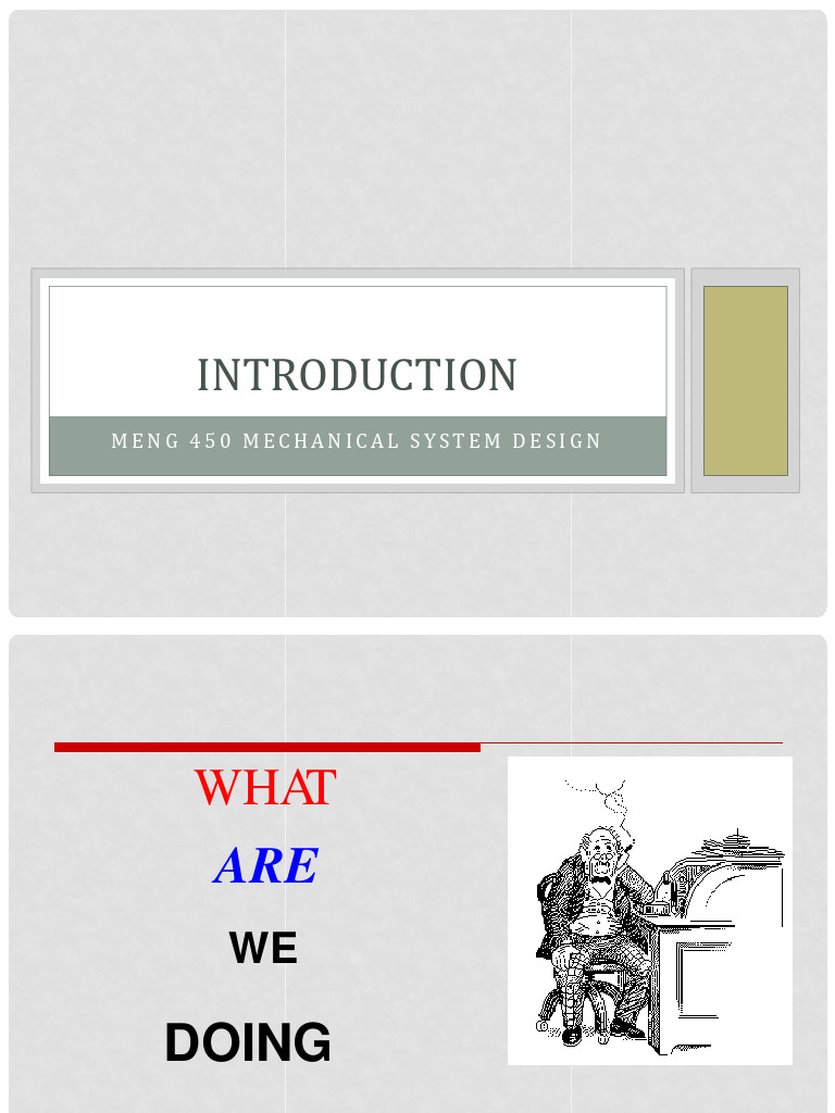 Introduction to Mechanical Systems Design | PDF