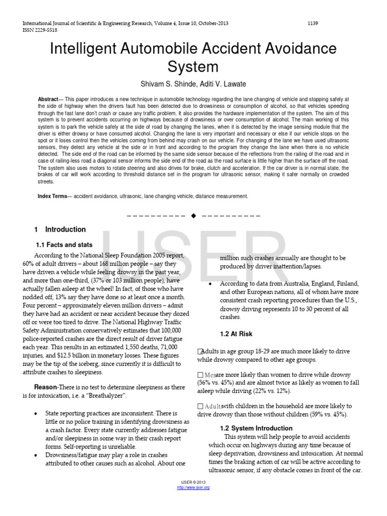 Intelligent-Automobile-Accident-Avoidance-System | PDF | Traffic Collision