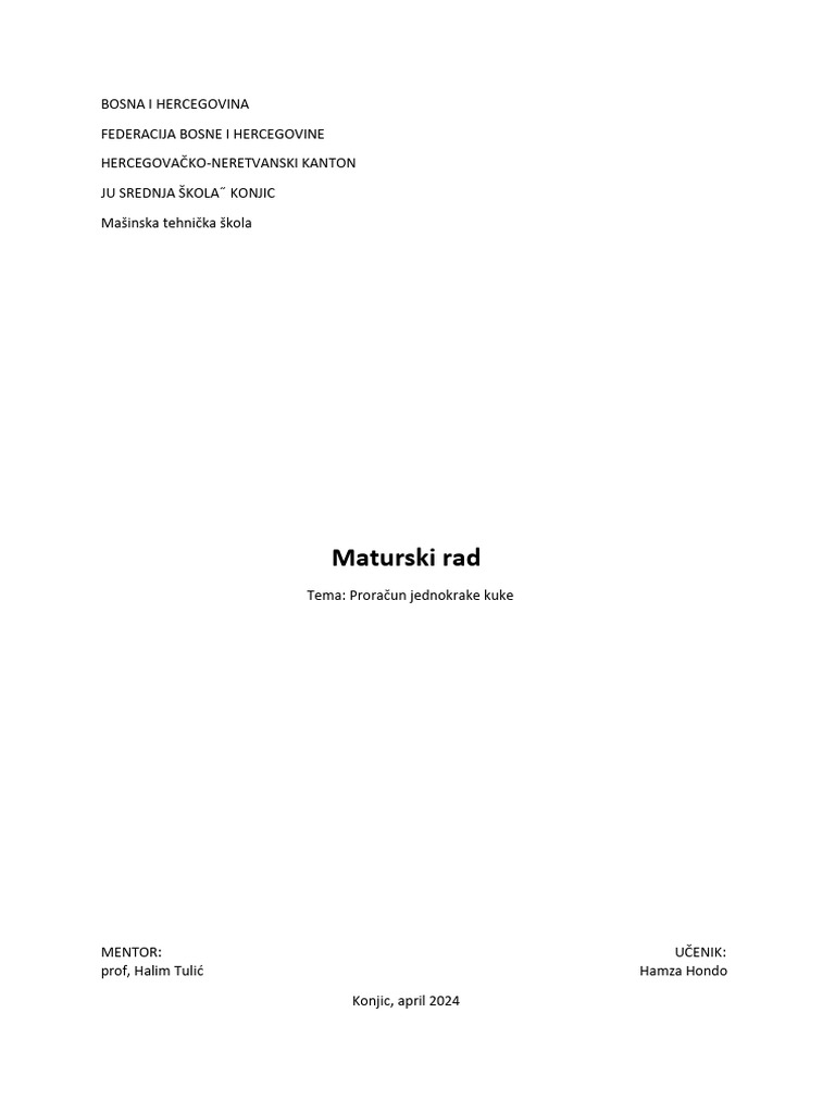 Maturski Rad | PDF