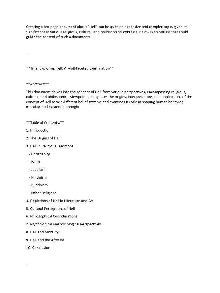 Brochure Hell | PDF | Hell | Religious Belief And Doctrine