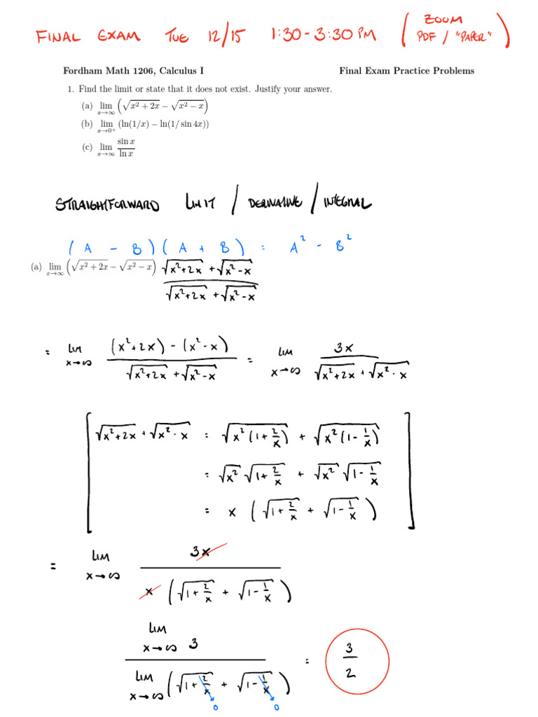 Final Exam Review | PDF | Analysis | Mathematical Objects