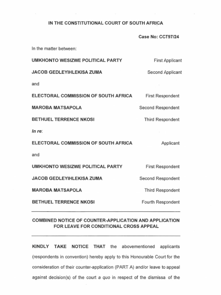 Combined Notice of Counter Aplication | PDF