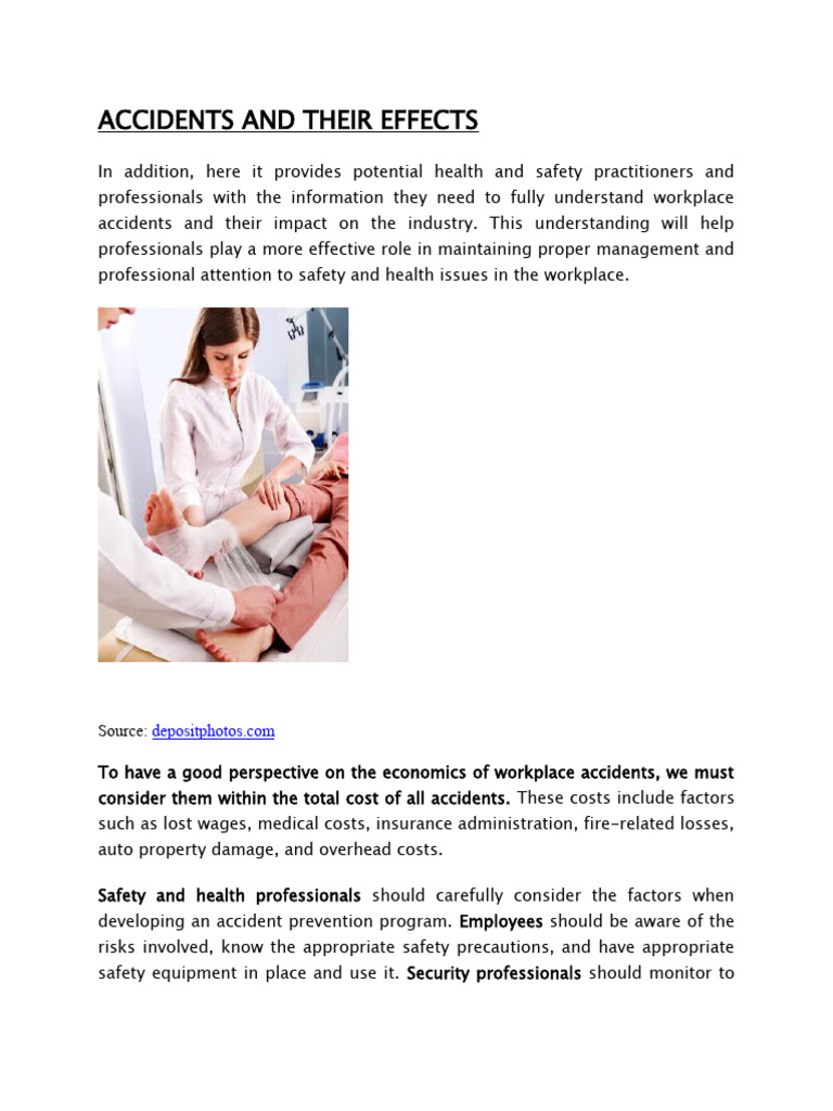 Workplace Accidents: Costs and Prevention | PDF | Occupational Safety ...