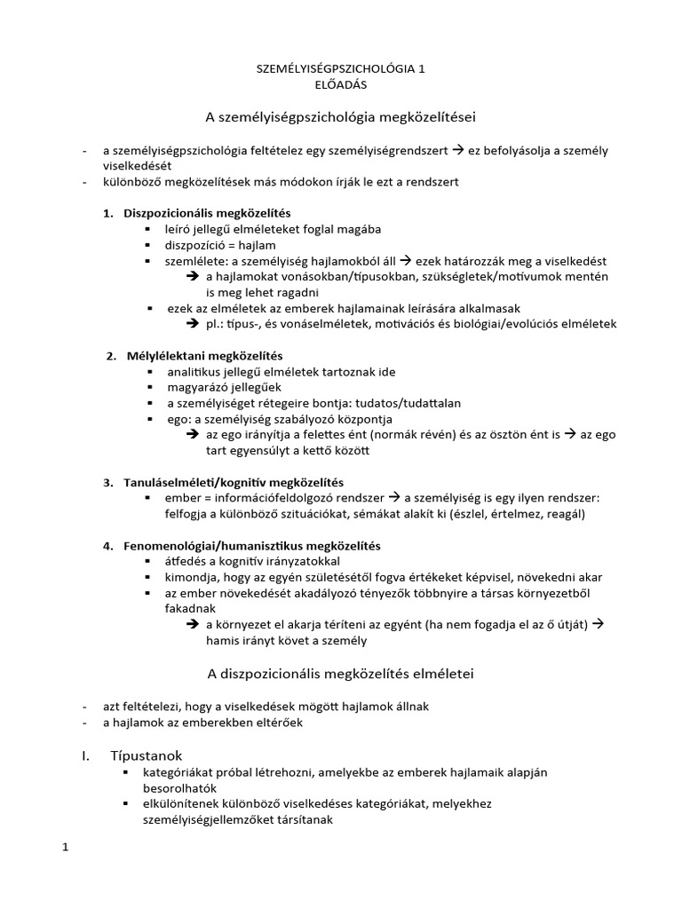 Szem1 Előadás Jegyzet | PDF