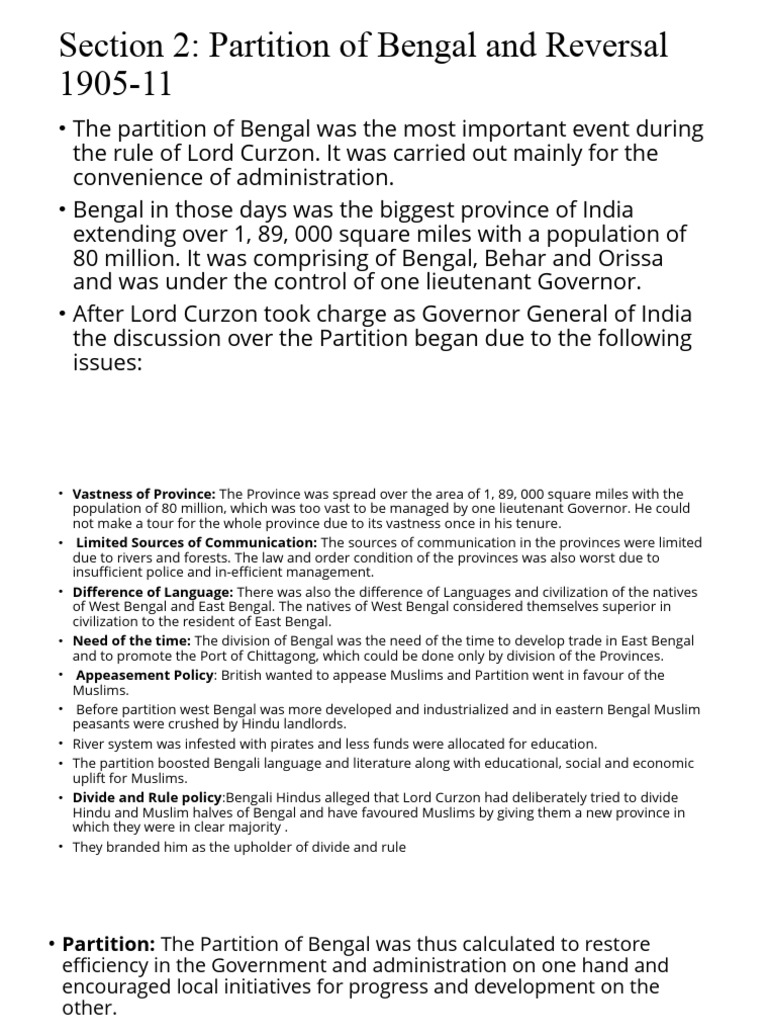 Partition of Bengal | PDF | British Raj | All India Muslim League