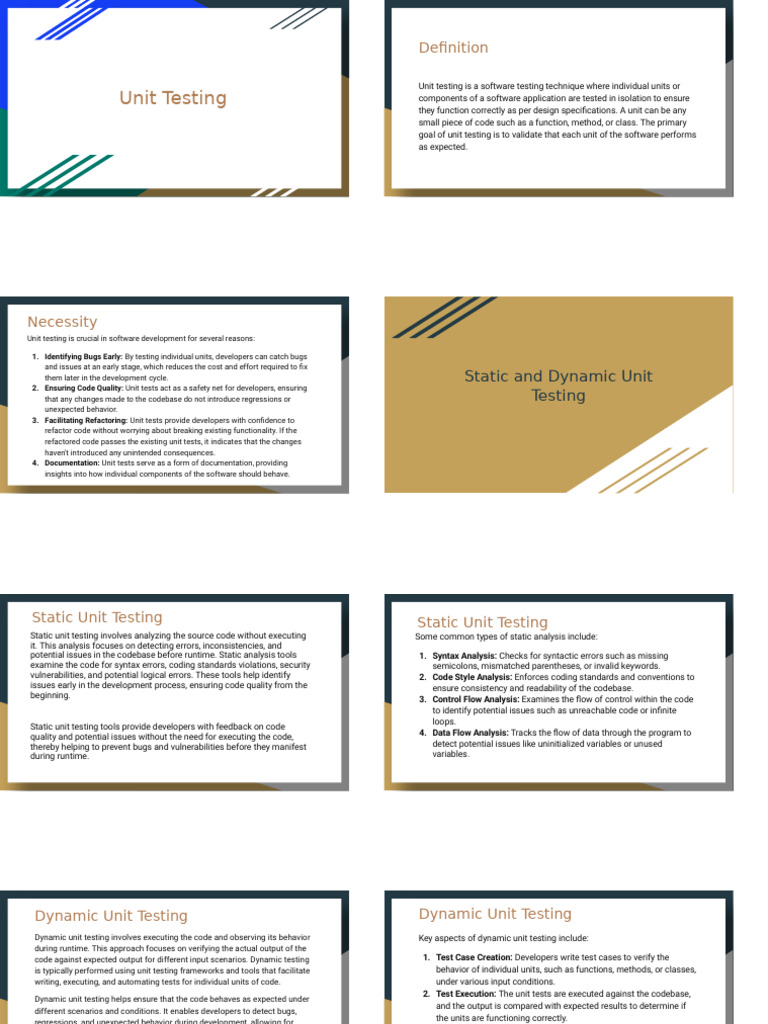 Unit Testing | PDF | Software Testing | Unit Testing Unit Testing | PDF | Software Testing | Unit Testing