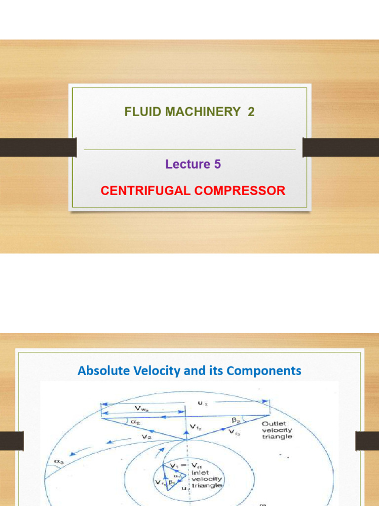 Centrifugal Compressor Velocity Analysis | PDF | Gas Technologies | Continuum Mechanics