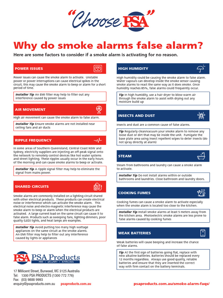 Smoke Alarm False Alarm Causes | PDF | Electromagnetic Interference ...