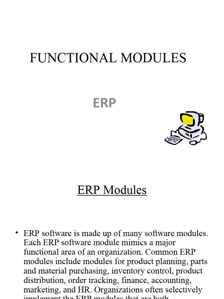 ERP Functional Modules Ugt Uyrv HGC | PDF | Enterprise Resource ...