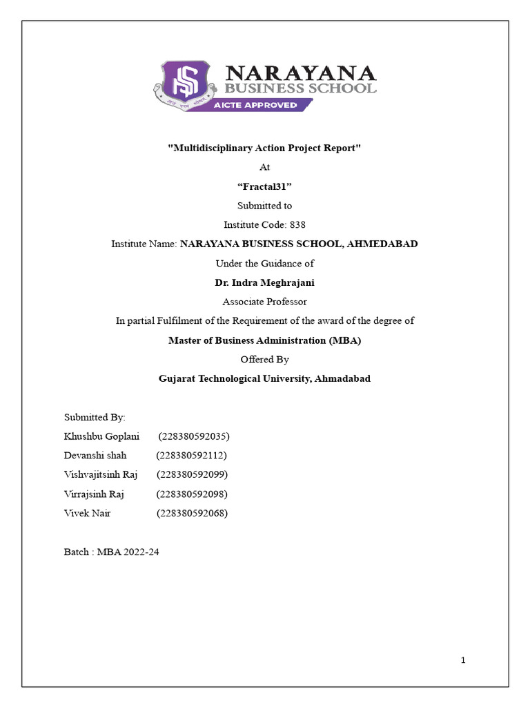 Multidisciplinary Project Report: Fractal31 | PDF | Internet Of Things ...