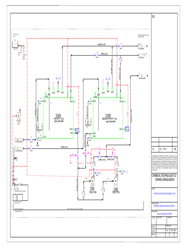 HCL Storage System-Model | PDF | Process Engineering | Gas Technologies