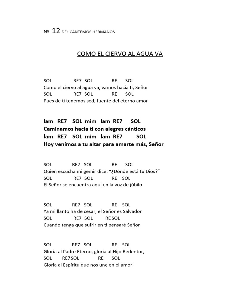 012 - Como El Ciervo Al Agua Va | PDF