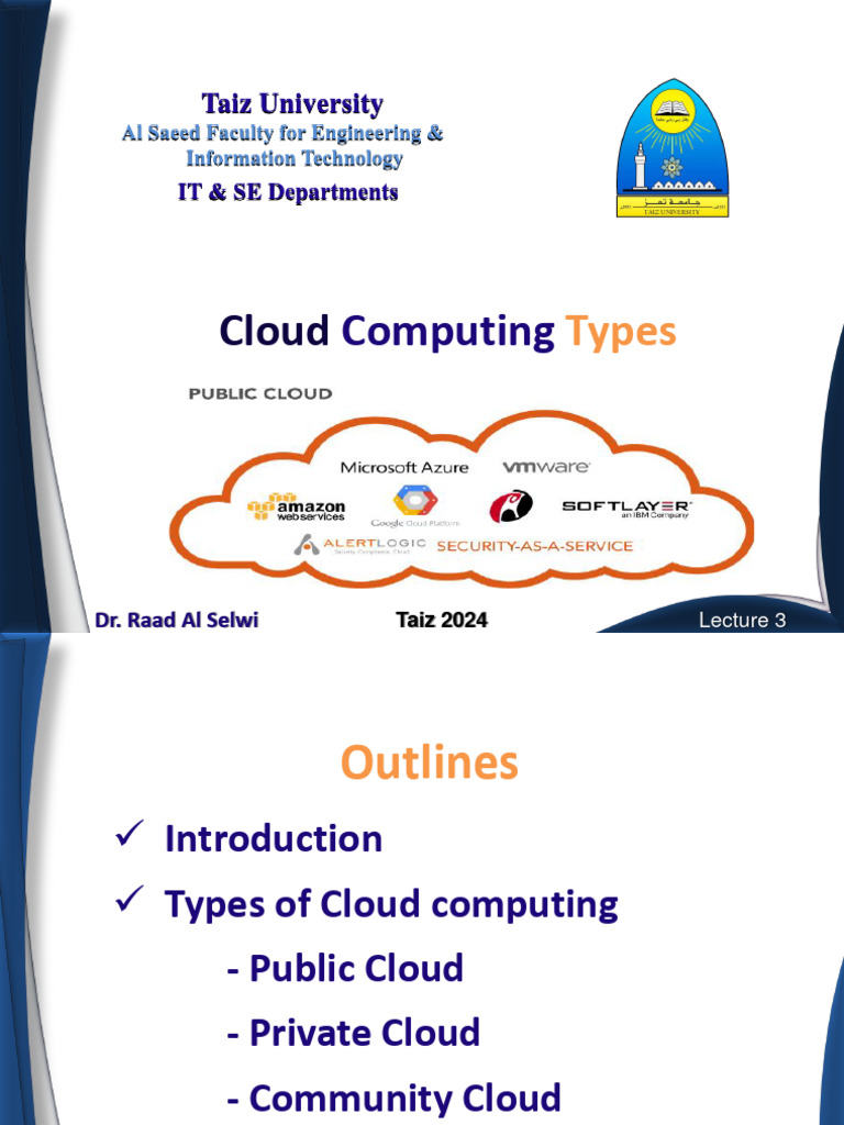 Cloud computing types Lecture 3 - نسخة | PDF