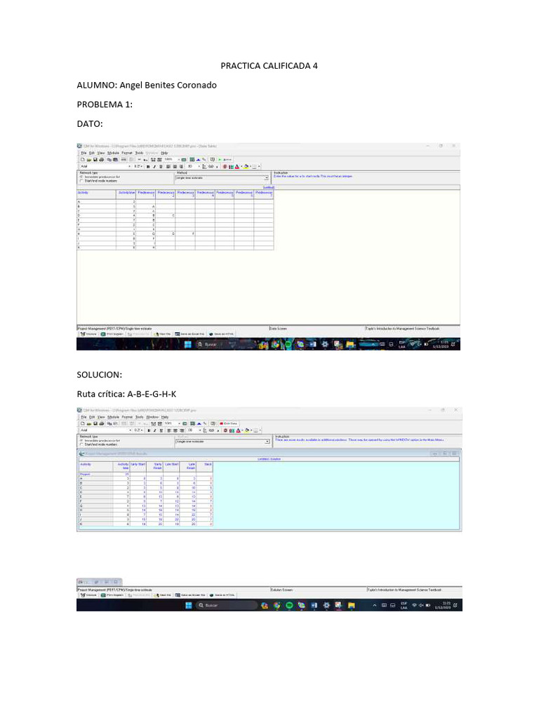 Practica Calificada 4 | PDF