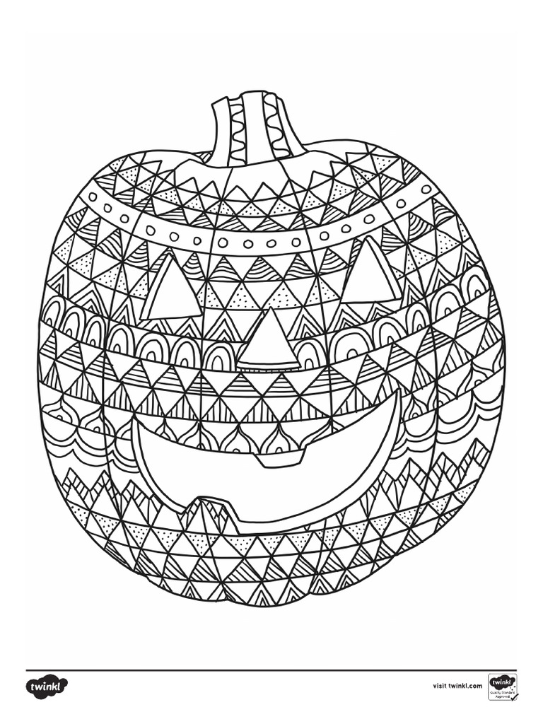 Halloween-Themed Mindfulness Colouring Sheets Portrait | PDF