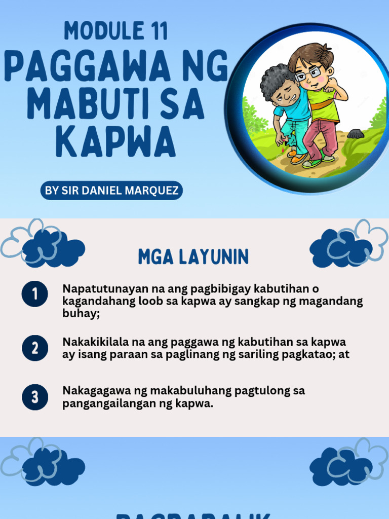 m11 - paggawa ng mabuti sa kapwa | PDF