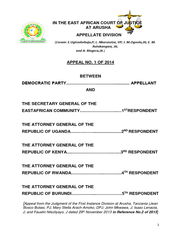 Democratic Party Vs 2c SG REVISED Draft 2 FINAL 31 07 2015 | PDF ...