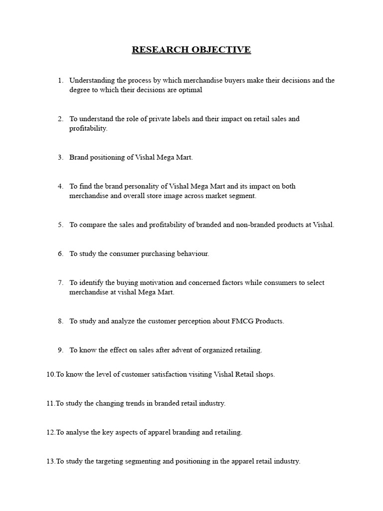 research objective | PDF