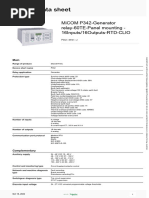 Datasheet Easergy MiCOM P14x - P143 - E-N - J | PDF | Power Supply | Equipment