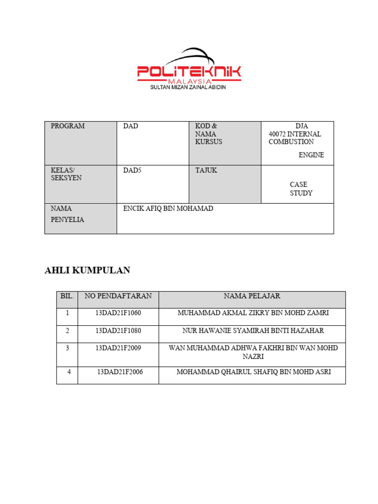 Ice Case Study | PDF | Internal Combustion Engine | Engines