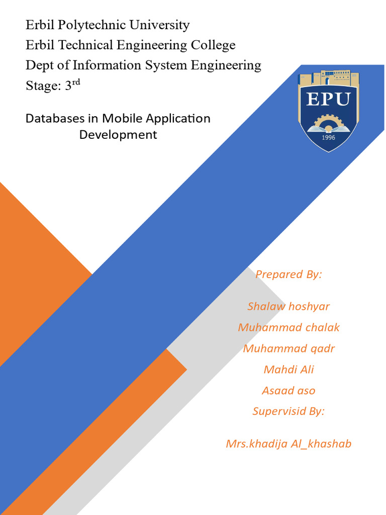 Mobile Report - Database | PDF | Databases | Mobile App