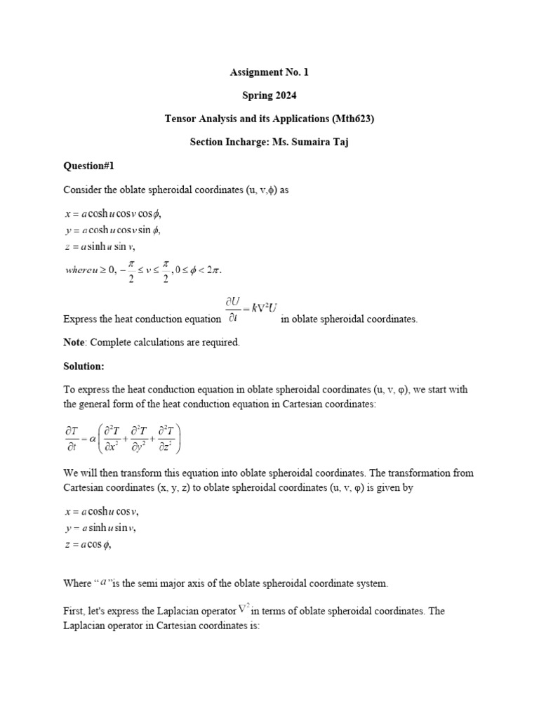 Mth623 Assignment No1 Sumaira Taj | PDF | Science & Mathematics
