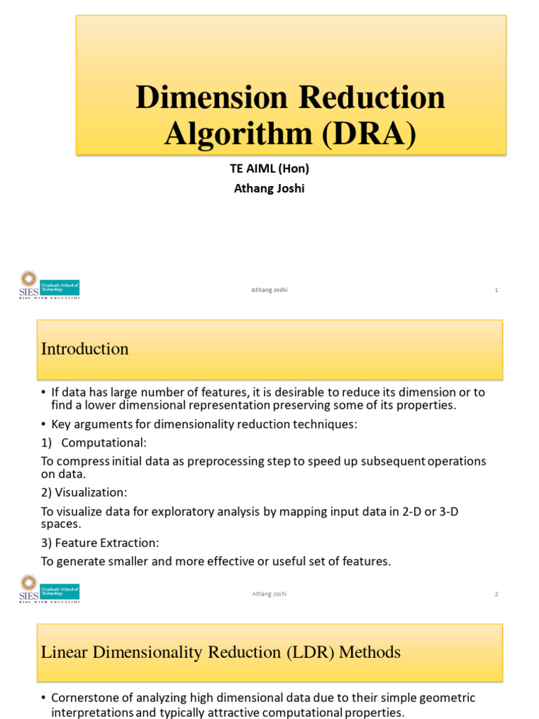 Dimension Reduction Algo | PDF | Cognitive Science | Computational Neuroscience