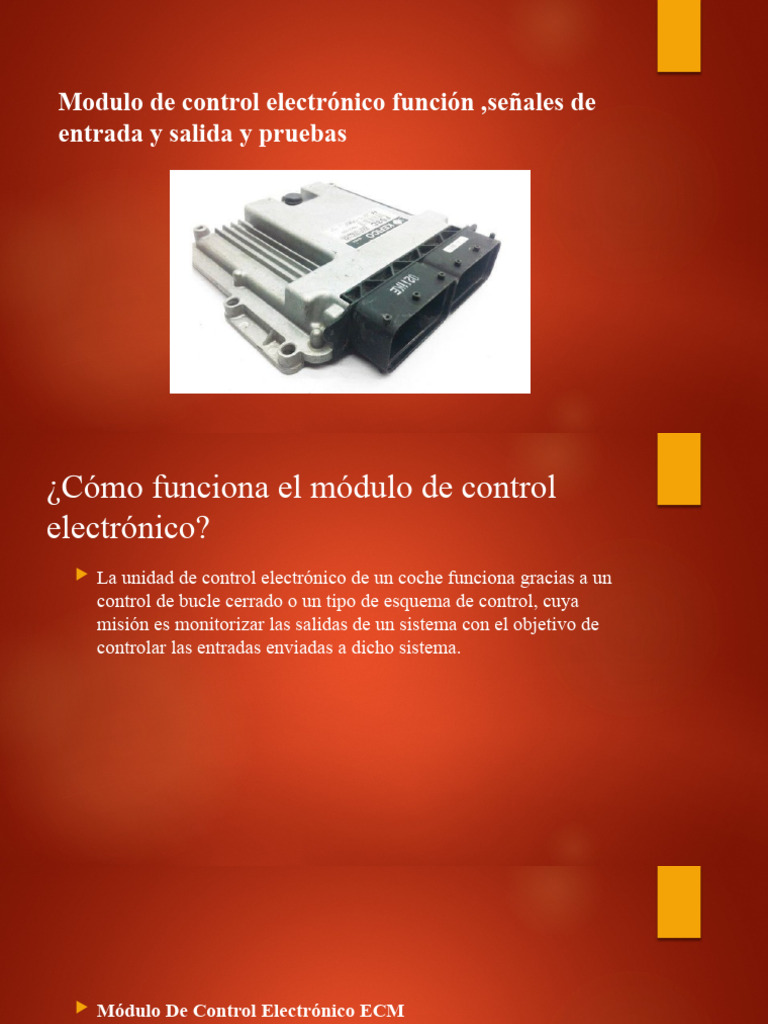 Modulo de control electrónico función ,señales de | PDF | Electrónica ...