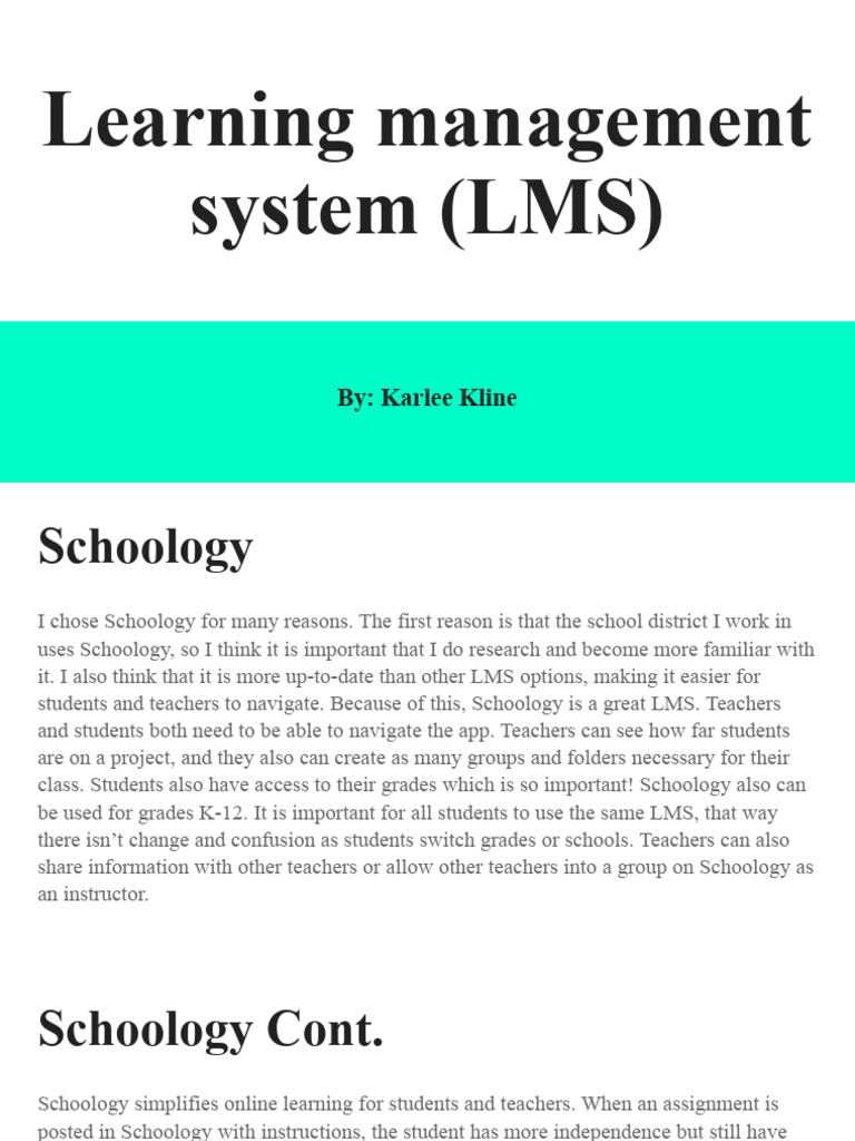 Lms 1 | Download Free PDF | Education Theory | Learning Methods