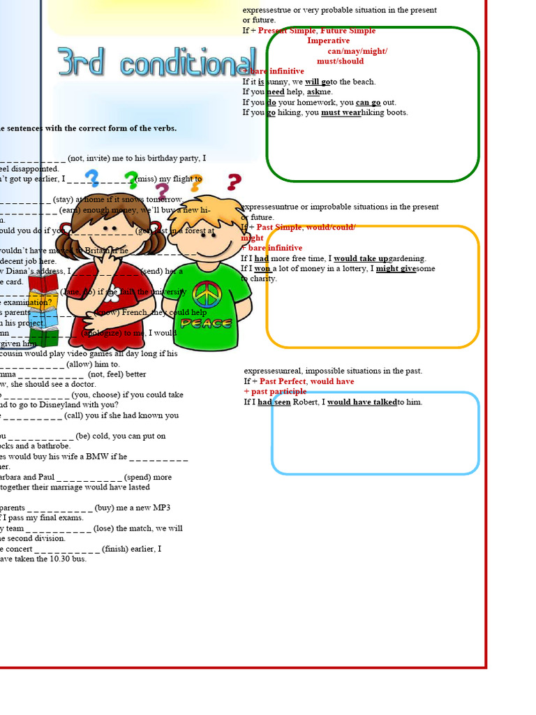 Conditionals Revision Fun Activities Games Grammar Guides - 11805 | PDF ...