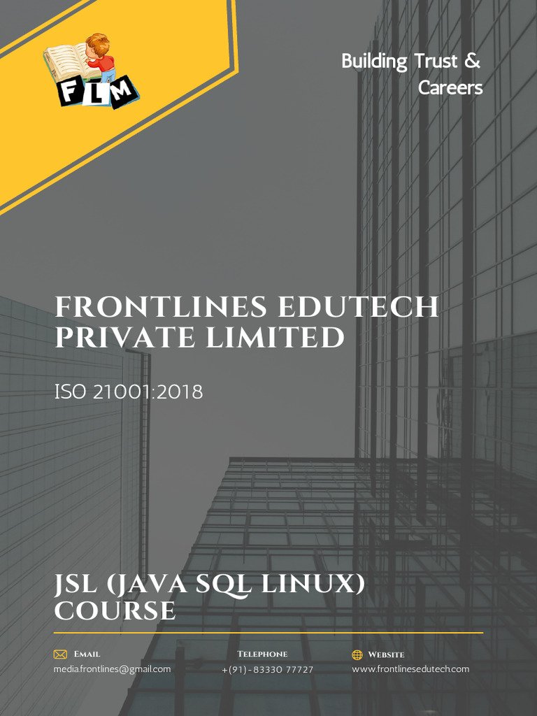 JSL (Java SQL Linux) Syllabus Course Brochure | PDF | Method (Computer Programming) | Computing