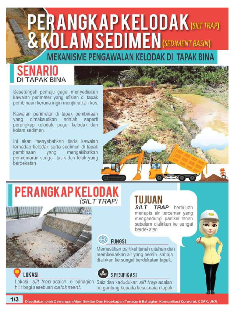 Perangkap Kelodak (Silt Trap), Kolam Sedimen (Sediment Basin) & Pagar Kelodak (Silt Fence) | PDF