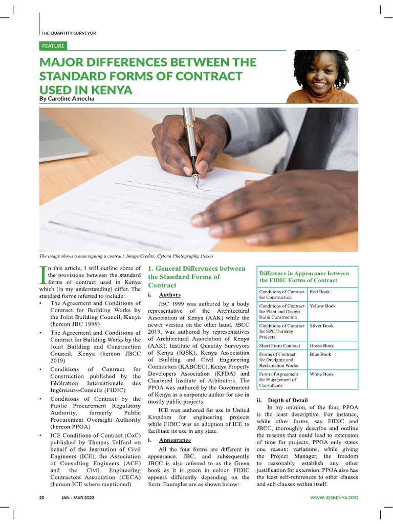 difference between various forms of contract | PDF