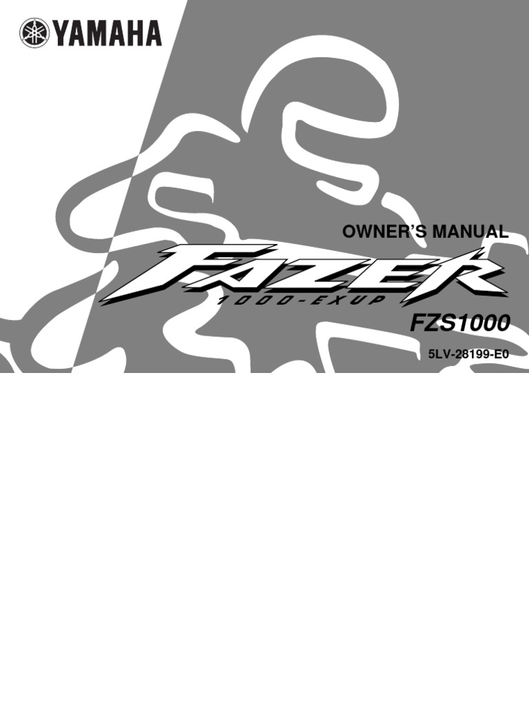 Yamaha FZS1000 Fazer 2001 Owners Manual 5LV-28199-E0 | PDF | Clutch ...