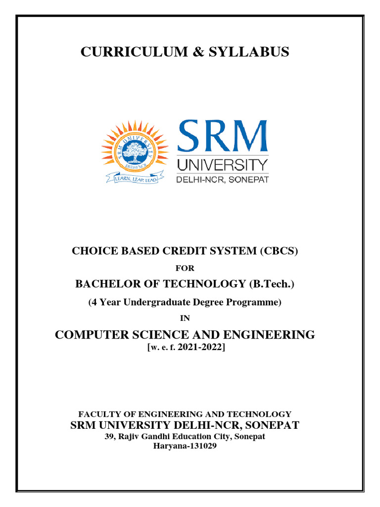 1657977308syllabus Btech CSE GENERAL 2021 Onwards 1 | PDF | Computing | Computer Programming