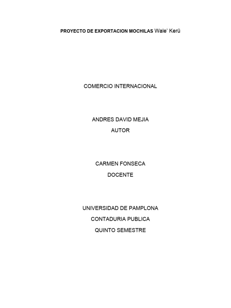 Plan de Expotacion | PDF | Business | Exportaciones