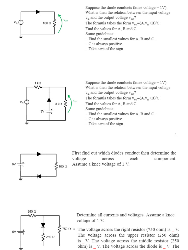 Exercises Diodes | PDF | Rectifier | Power (Physics)