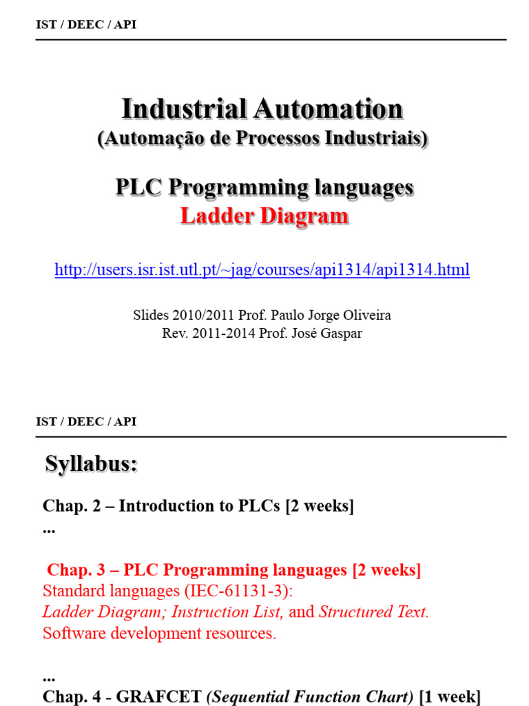 Industrial Automation: PLC Programming Languages | PDF | Programmable ...